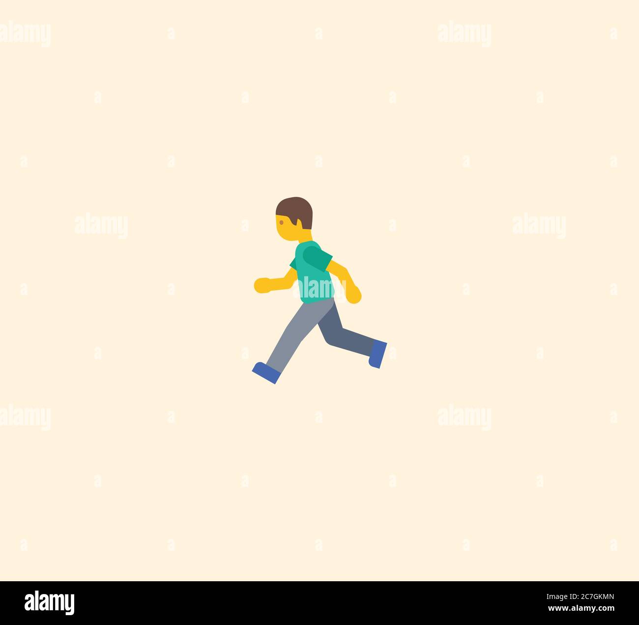 Running man vector isolated icon illustration. Running man icon stock ...