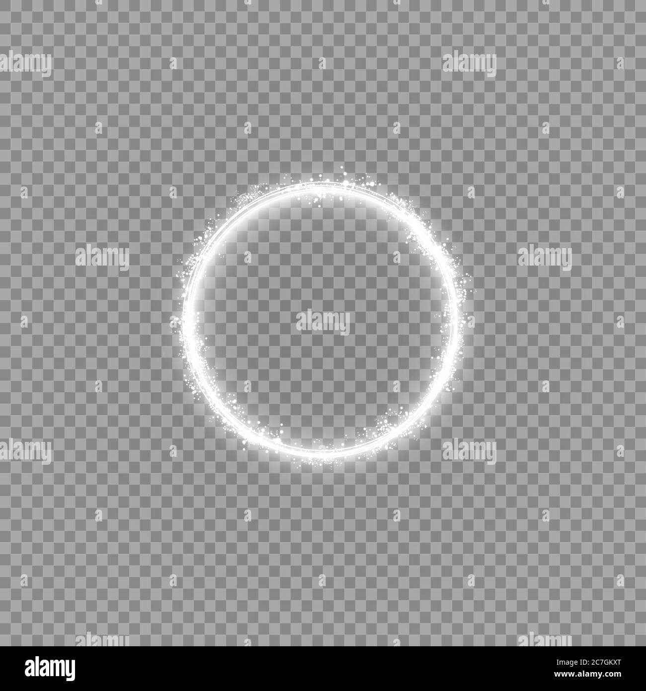 Round shiny frame background with lights. Abstract luxury light ring ...