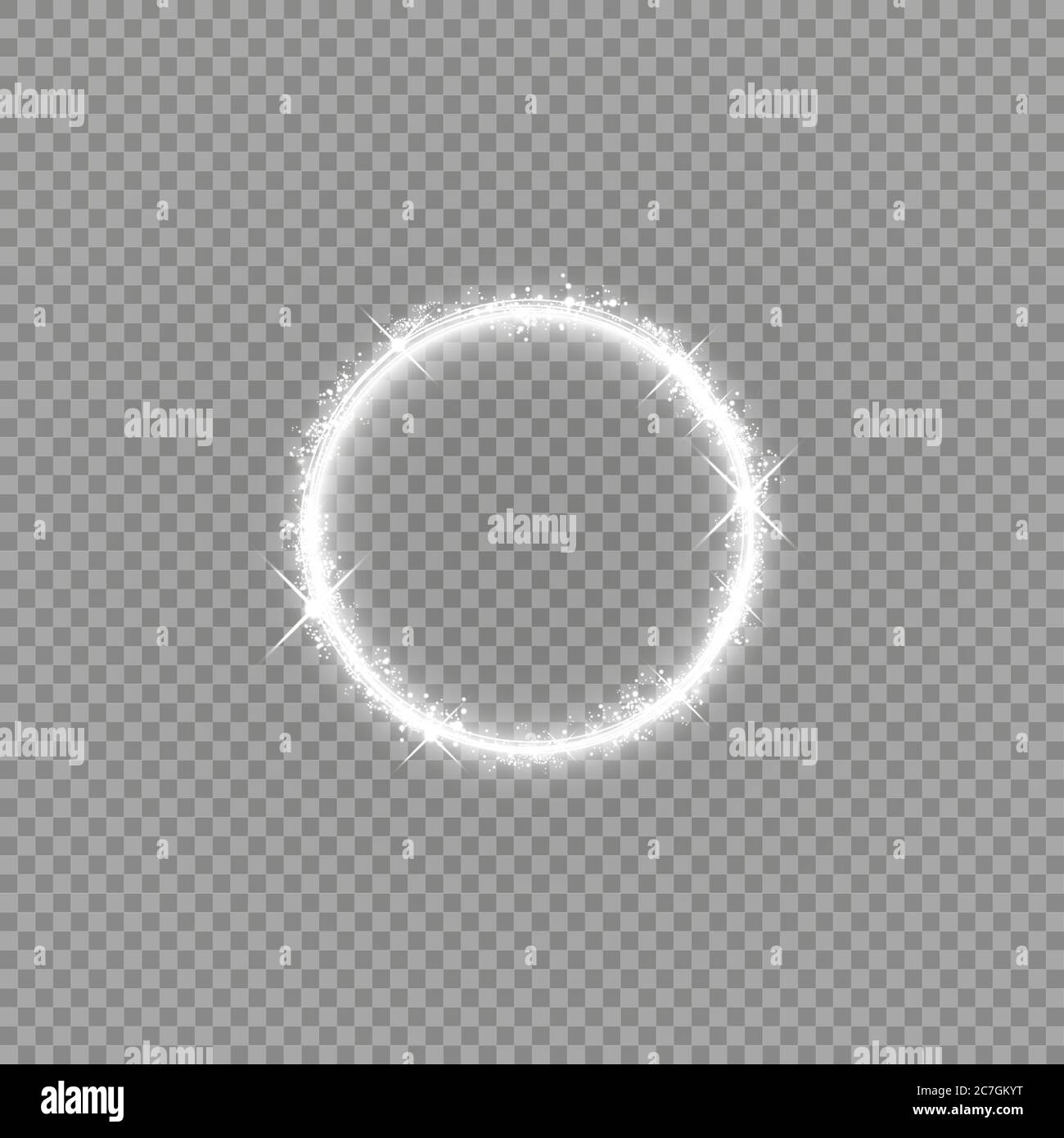 Round shiny frame background with lights. Abstract luxury light ring ...