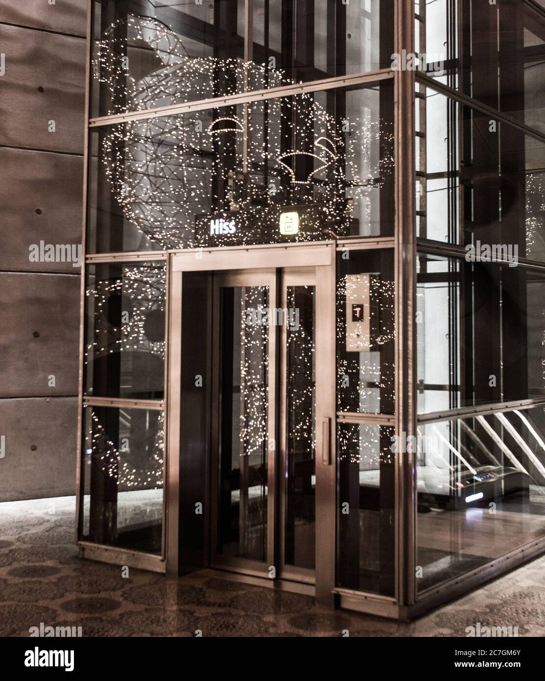 Vertical shot of an elevator inside the building Stock Photo - Alamy
