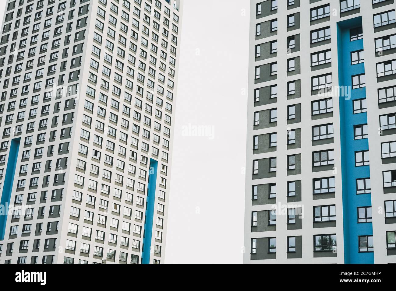 Typical modern multi storey residential skyscraper building on sky ...