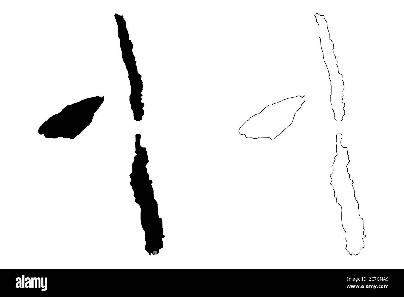 Penama Province (Republic of Vanuatu, archipelago) map vector ...