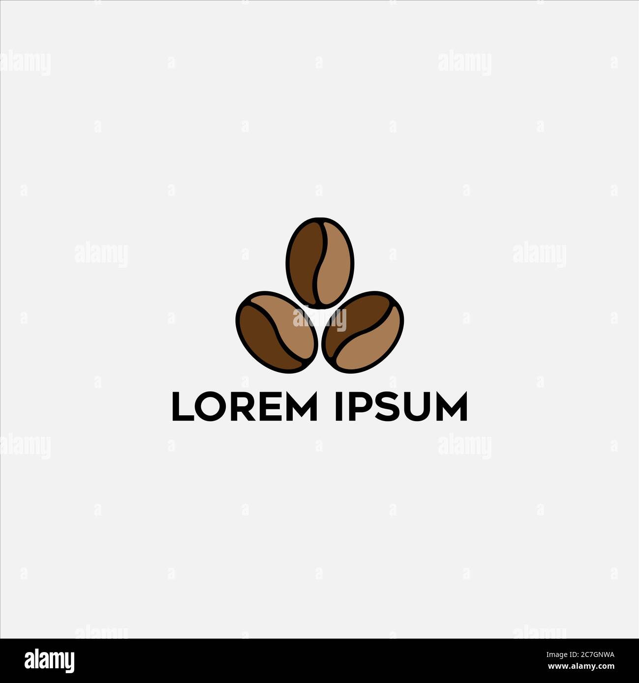 Coffee Logo Minimal Design Vector Stock Photo - Alamy