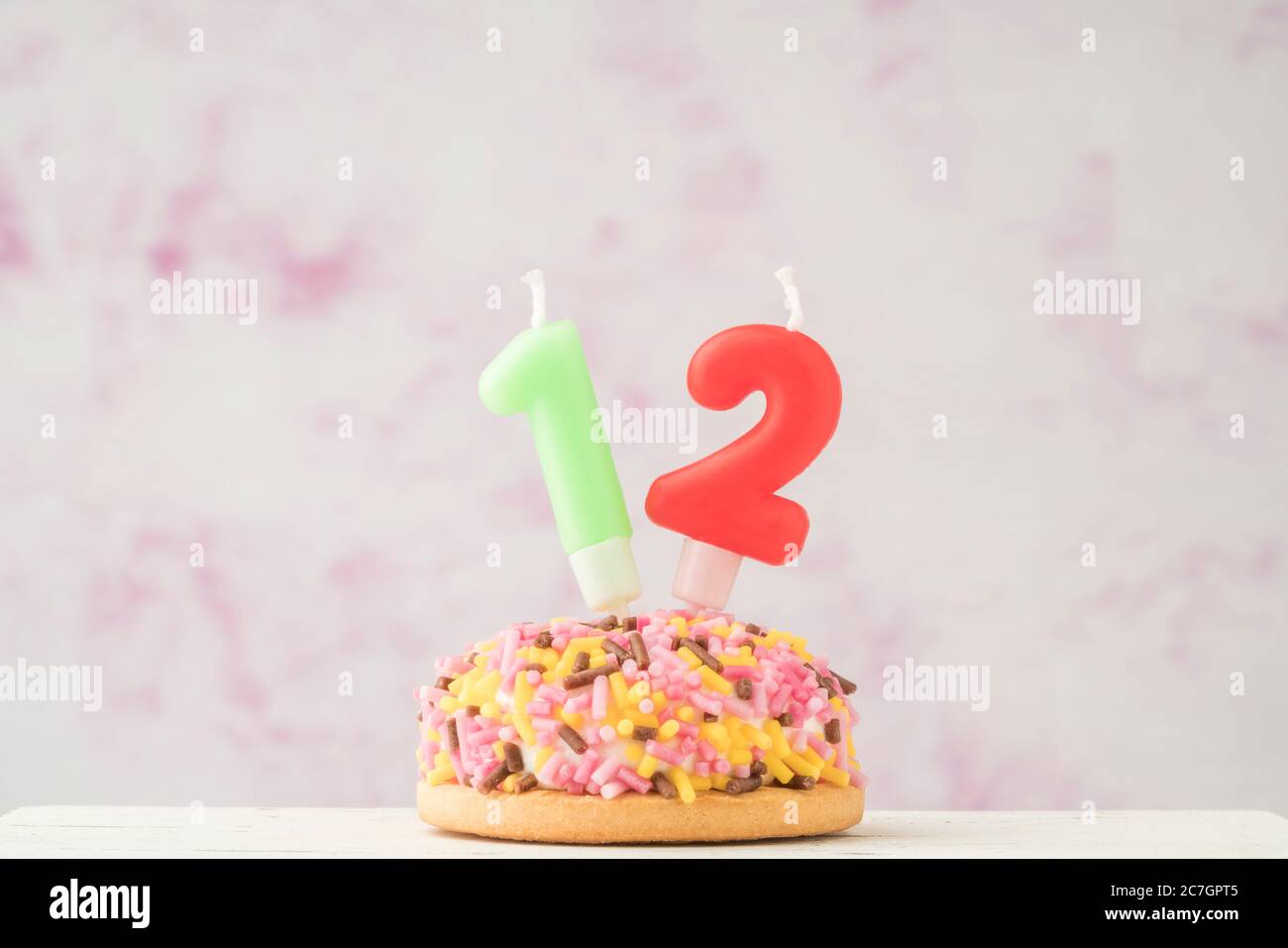 Birthday candle number 12 hi-res stock photography and images - Alamy