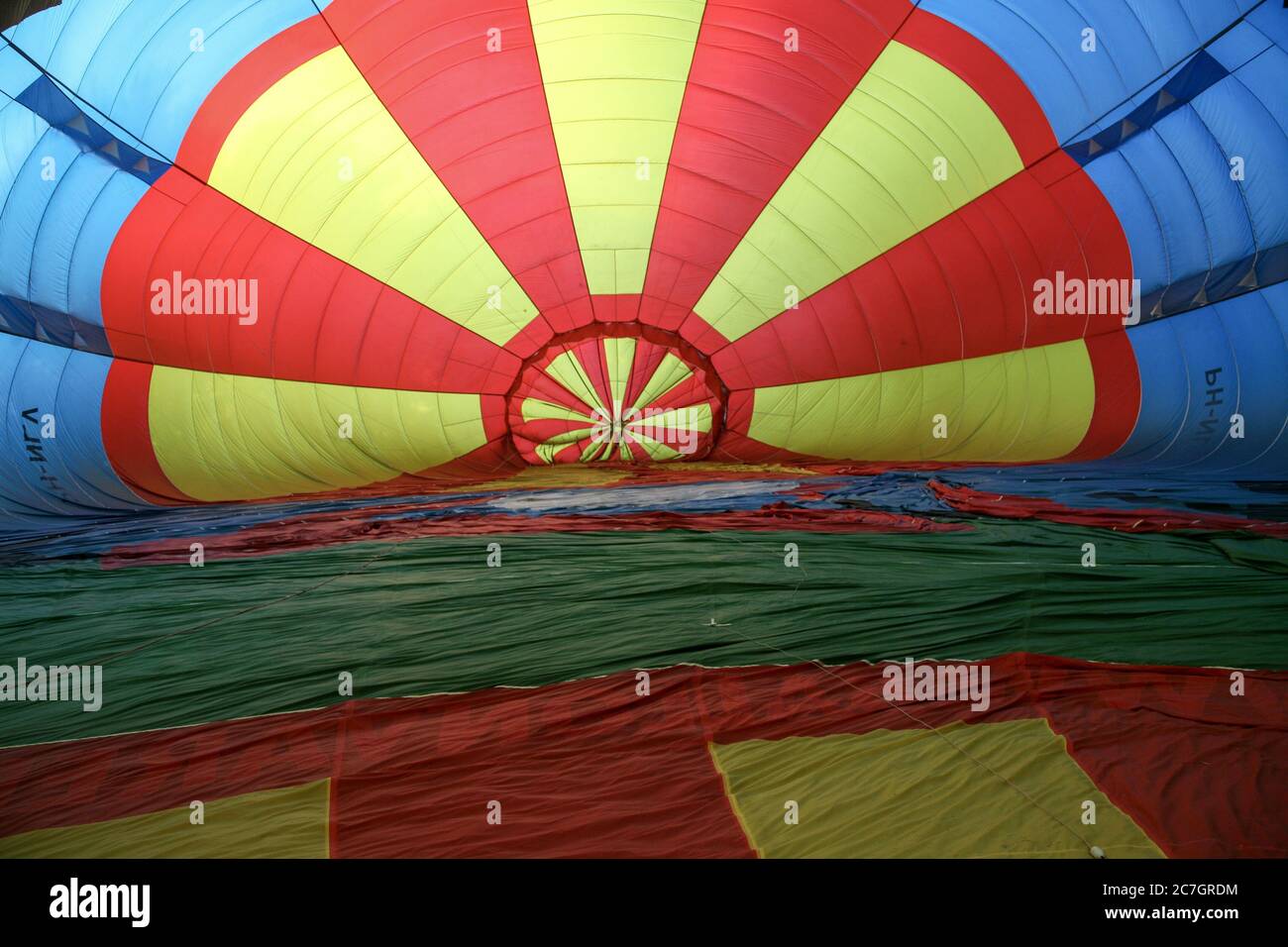 Hot air balloon getting ready for flight Stock Photo - Alamy