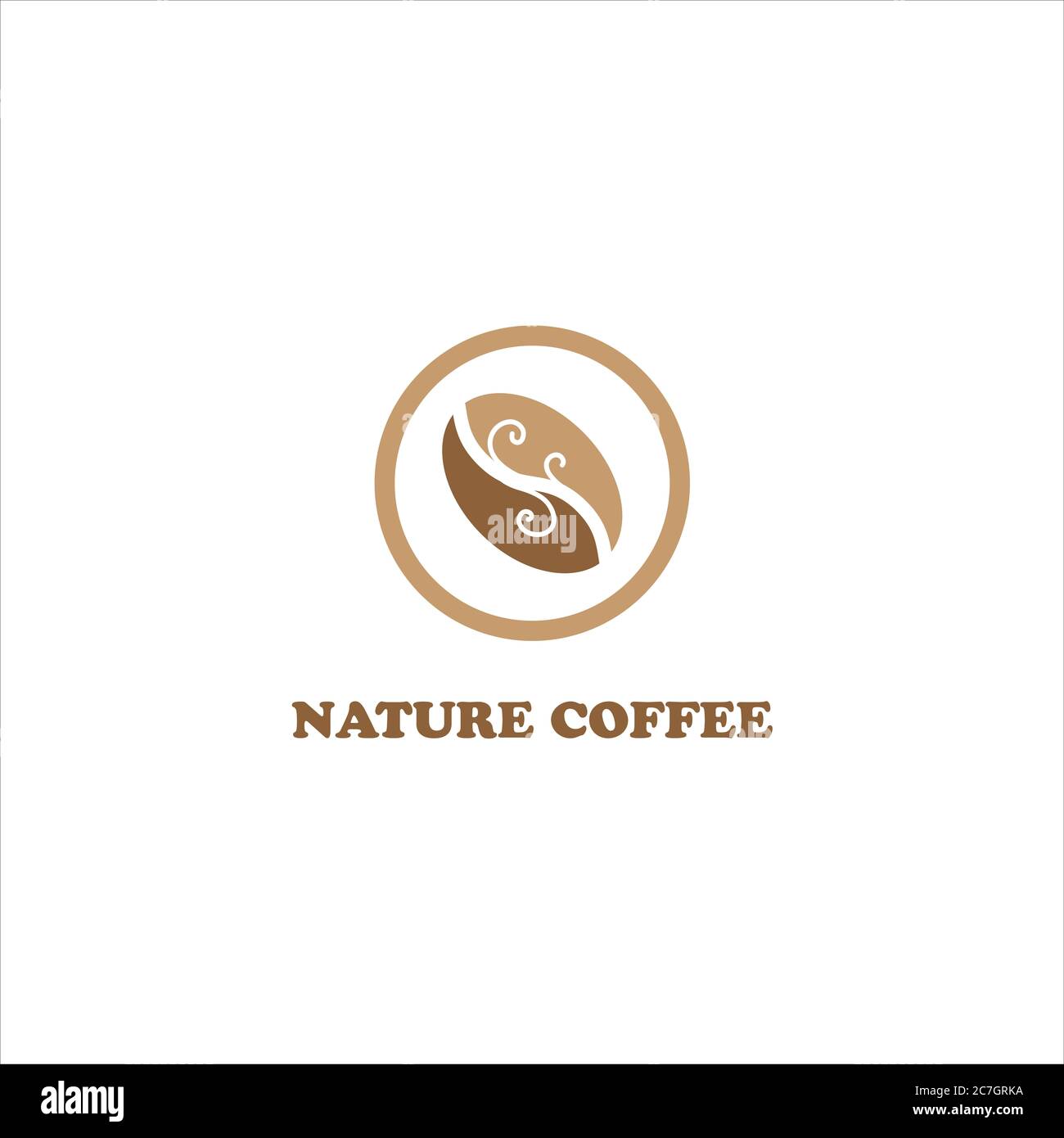 Coffee Logo Nature Minimal Design Vector Stock Photo - Alamy