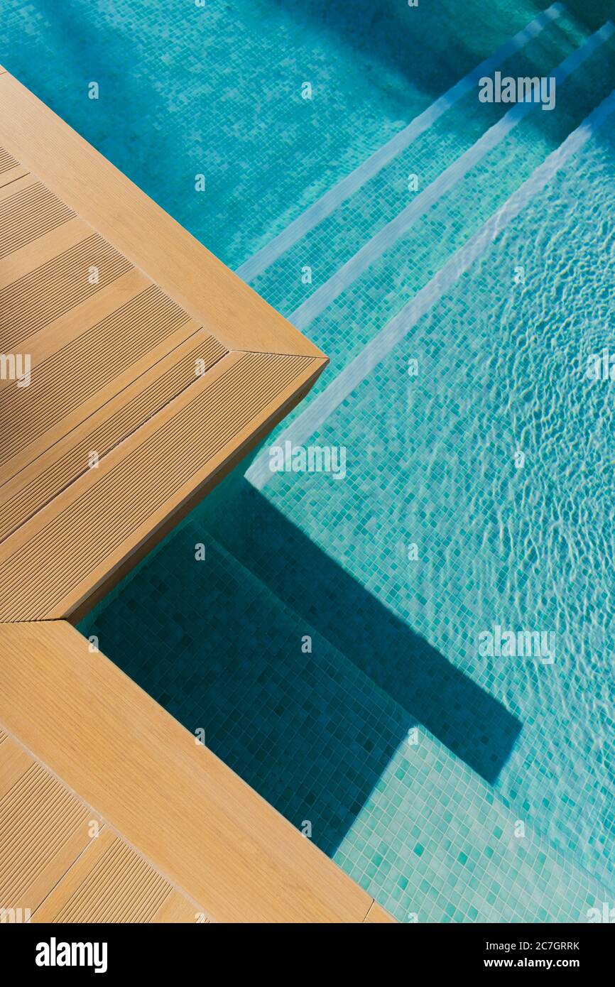 The geometry of the lines and shapes of the water pool Stock Photo - Alamy