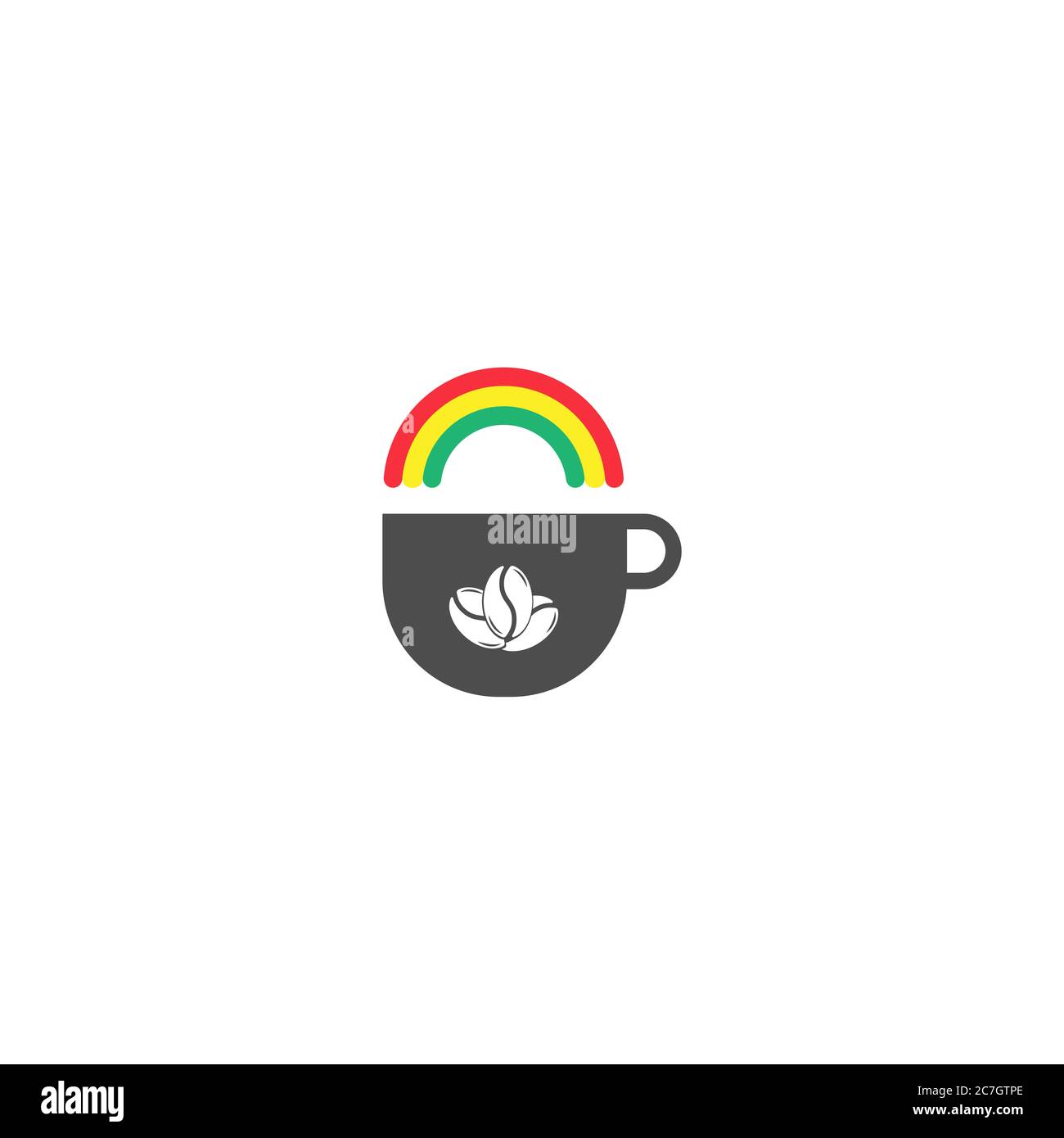 Vector coffee beans logo Cut Out Stock Images & Pictures - Alamy