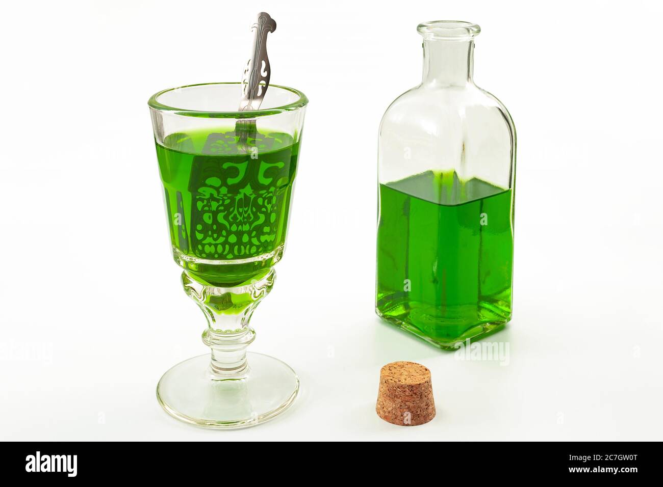 Alcoholic drink derived from botanical plants concept theme with ...