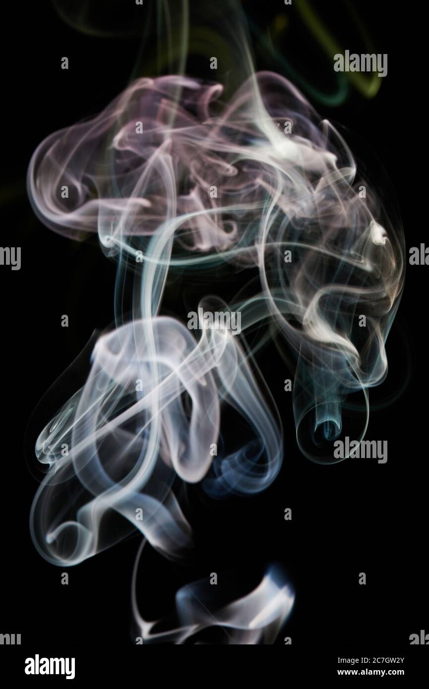Abstract smoke shape with smooth shape in black background Stock Photo ...