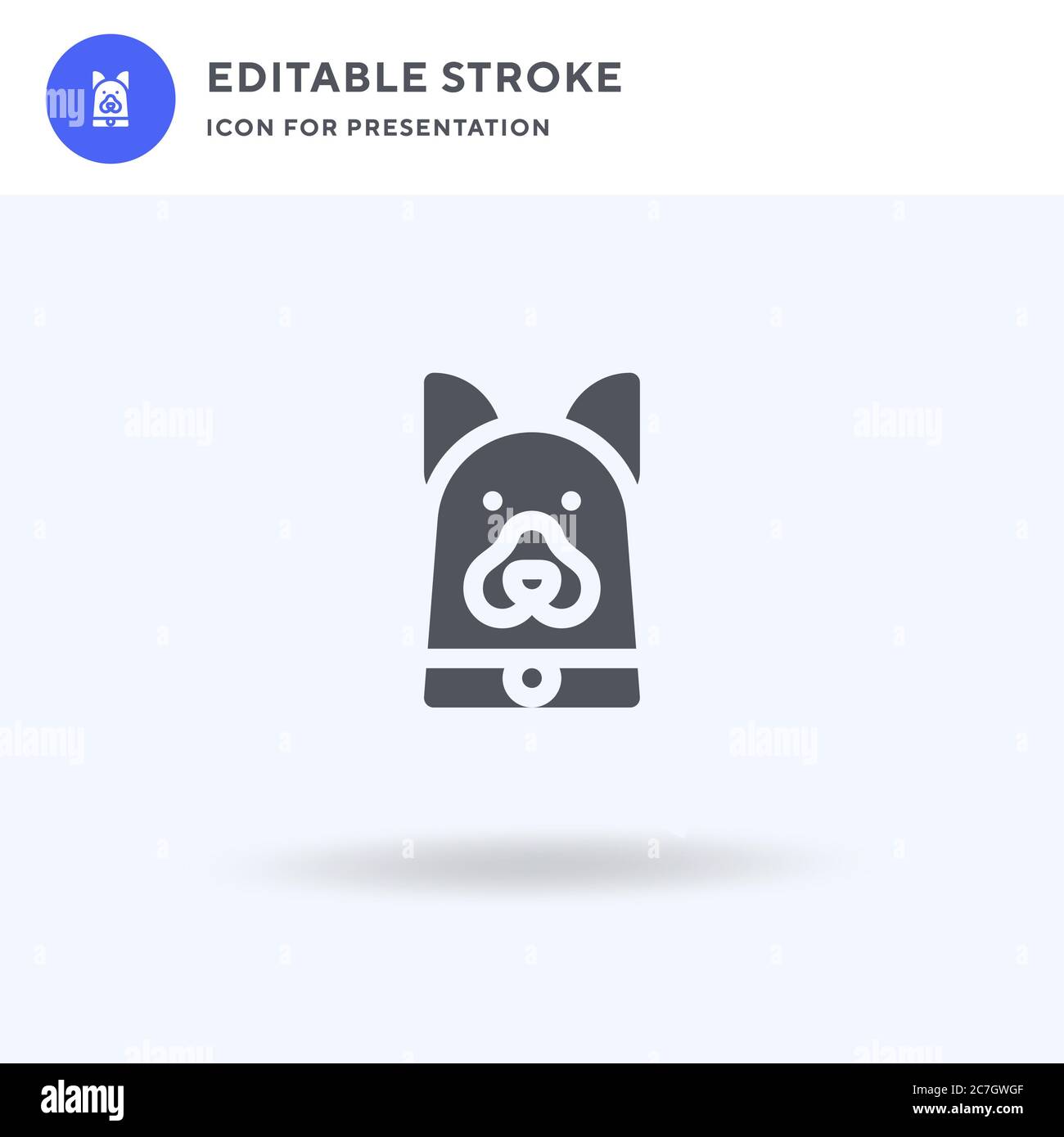 Police Dog icon vector, filled flat sign, solid pictogram isolated on ...