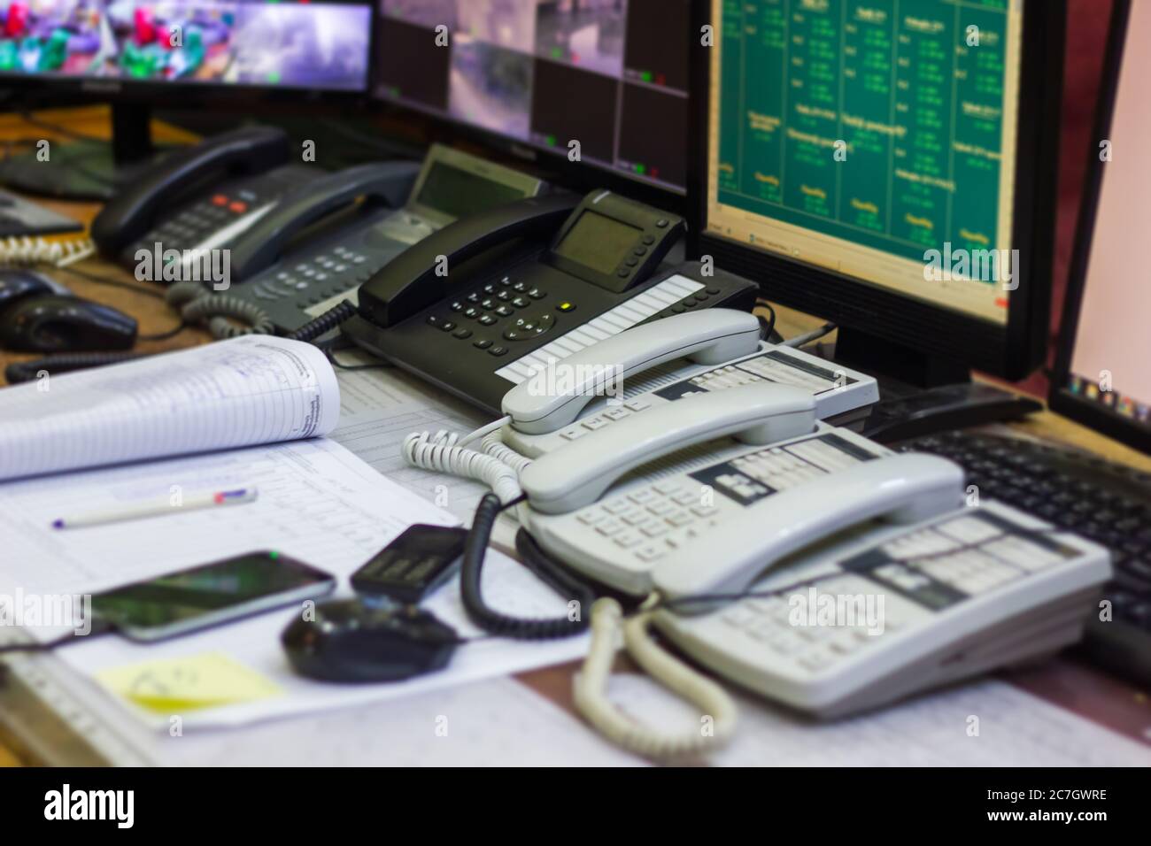 telephone board on office table Stock Photo - Alamy