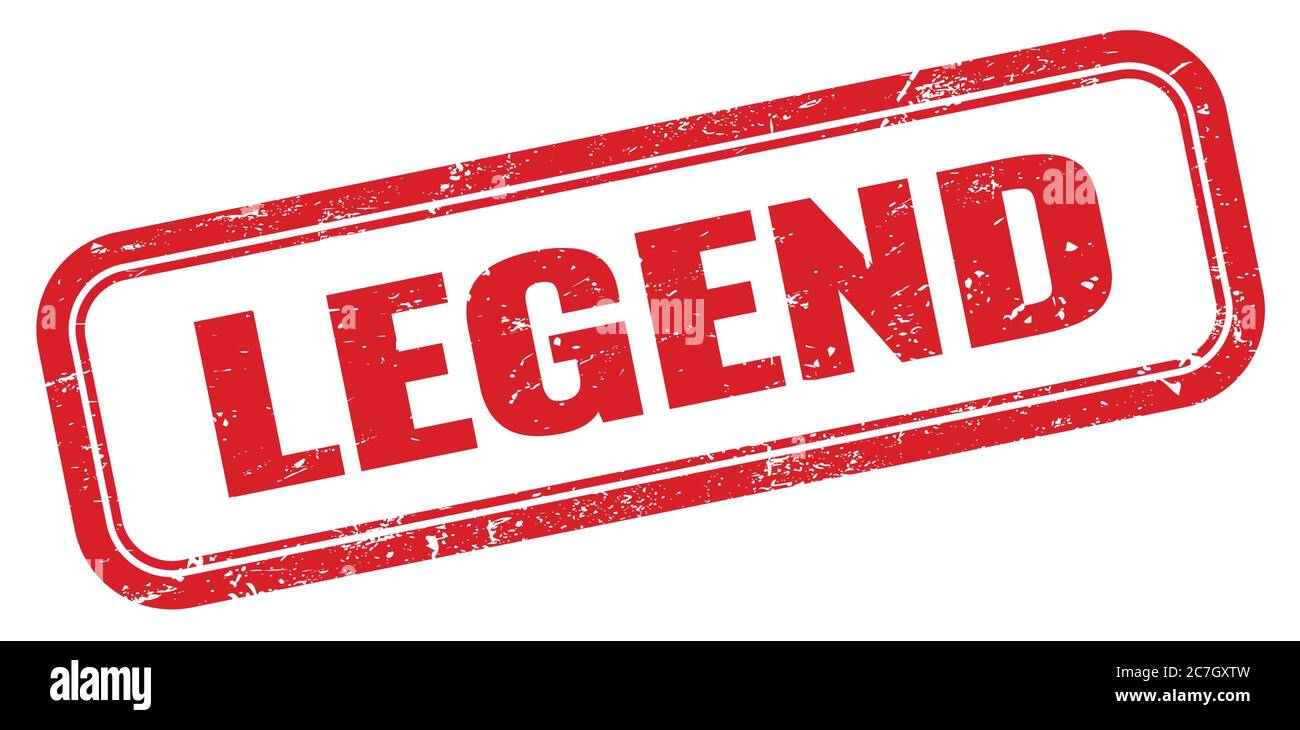LEGEND red grungy rectangle stamp sign Stock Photo - Alamy