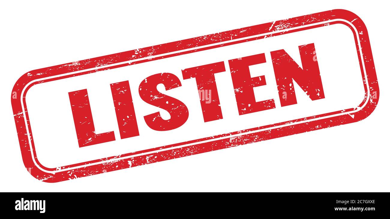 Listen stamp hi-res stock photography and images - Alamy
