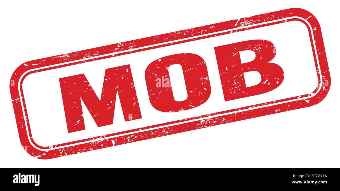MOB red grungy rectangle stamp sign Stock Photo - Alamy