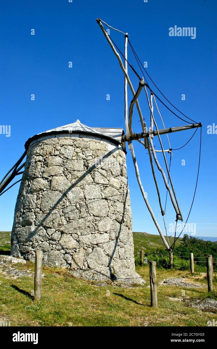 Old wind turbine built in hi-res stock photography and images - Alamy