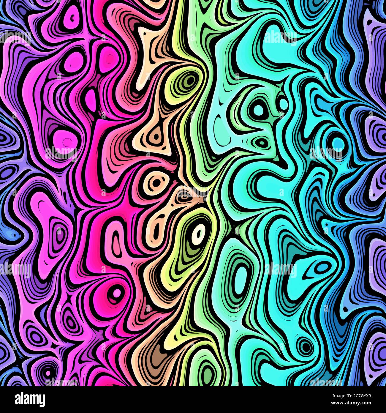 Seamless vibrant rainbow painted texture. Bold psychedelic neon ...