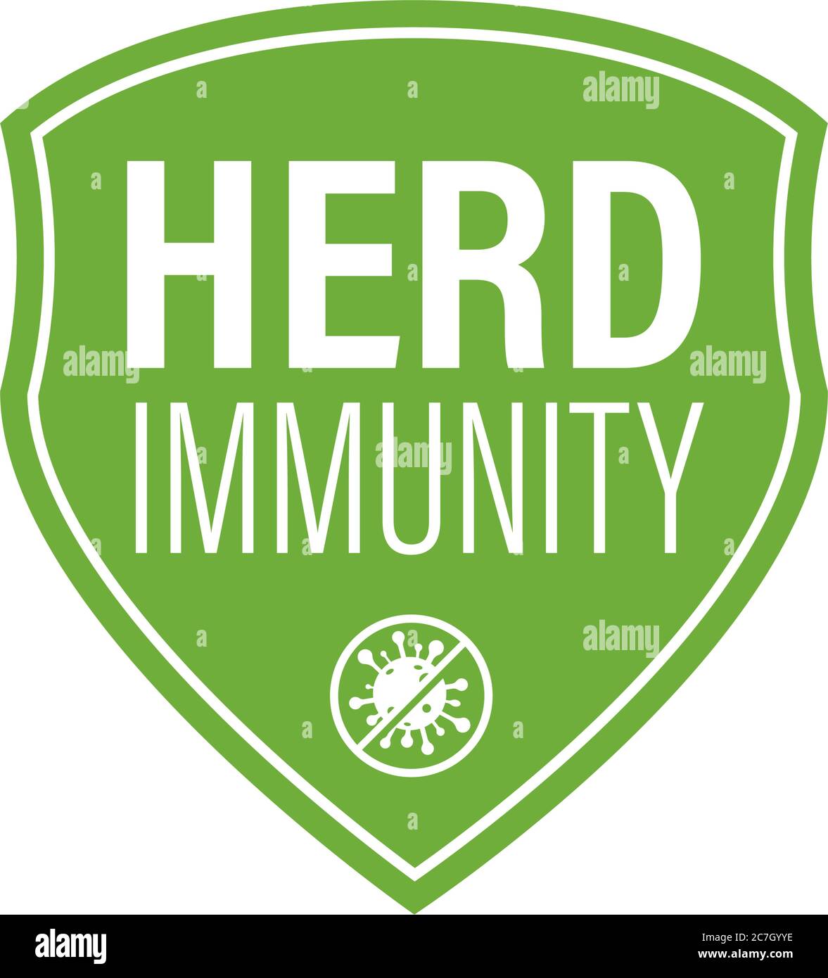 Herd immunity logo icon for New normal lifestye concept. After the ...