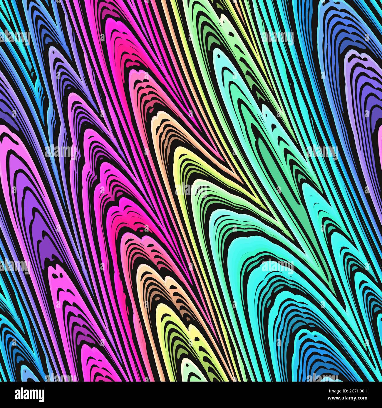 Seamless vibrant rainbow painted texture. Bold psychedelic neon ...