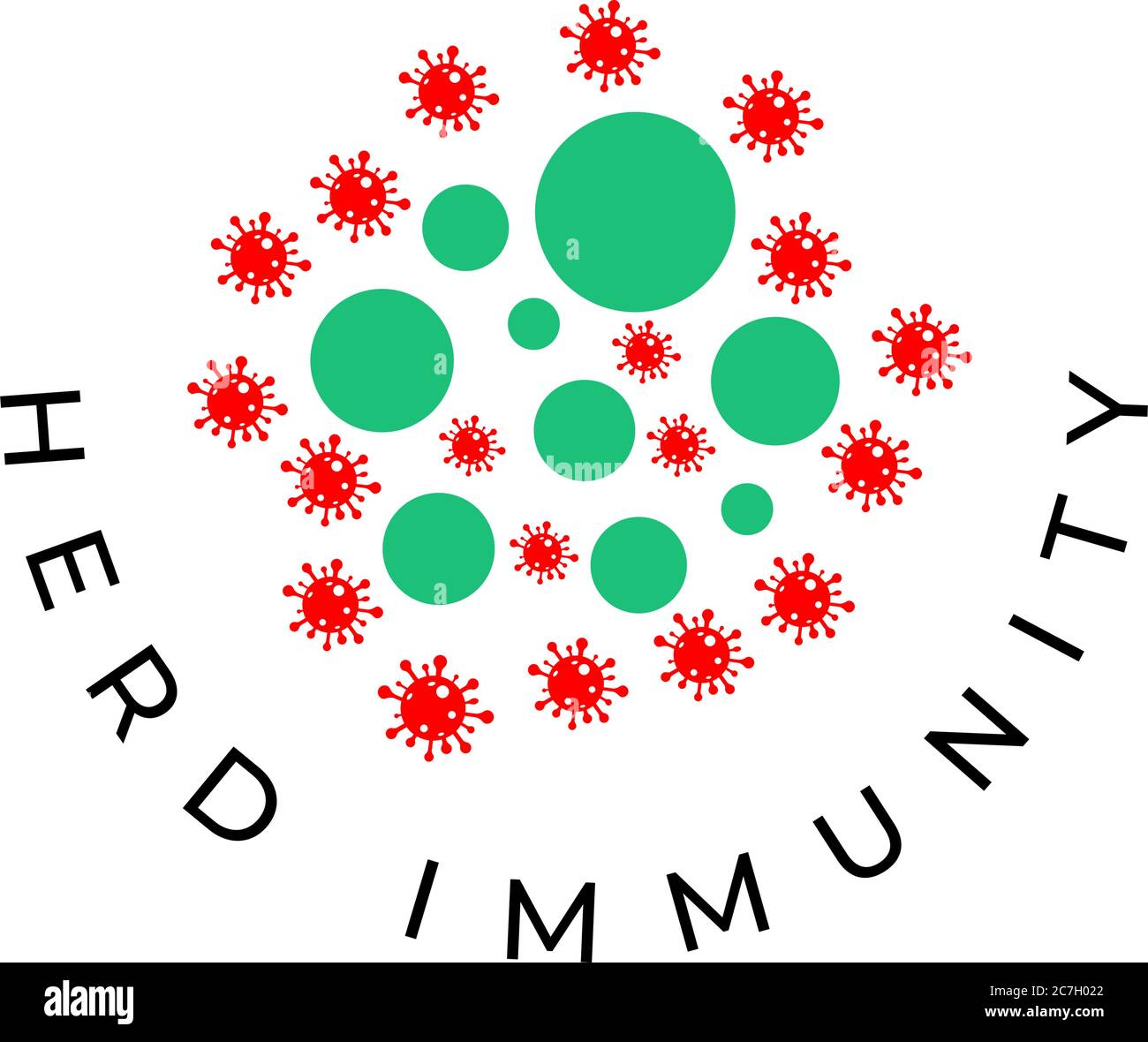 Herd immunity logo icon for New normal lifestye concept. After the ...