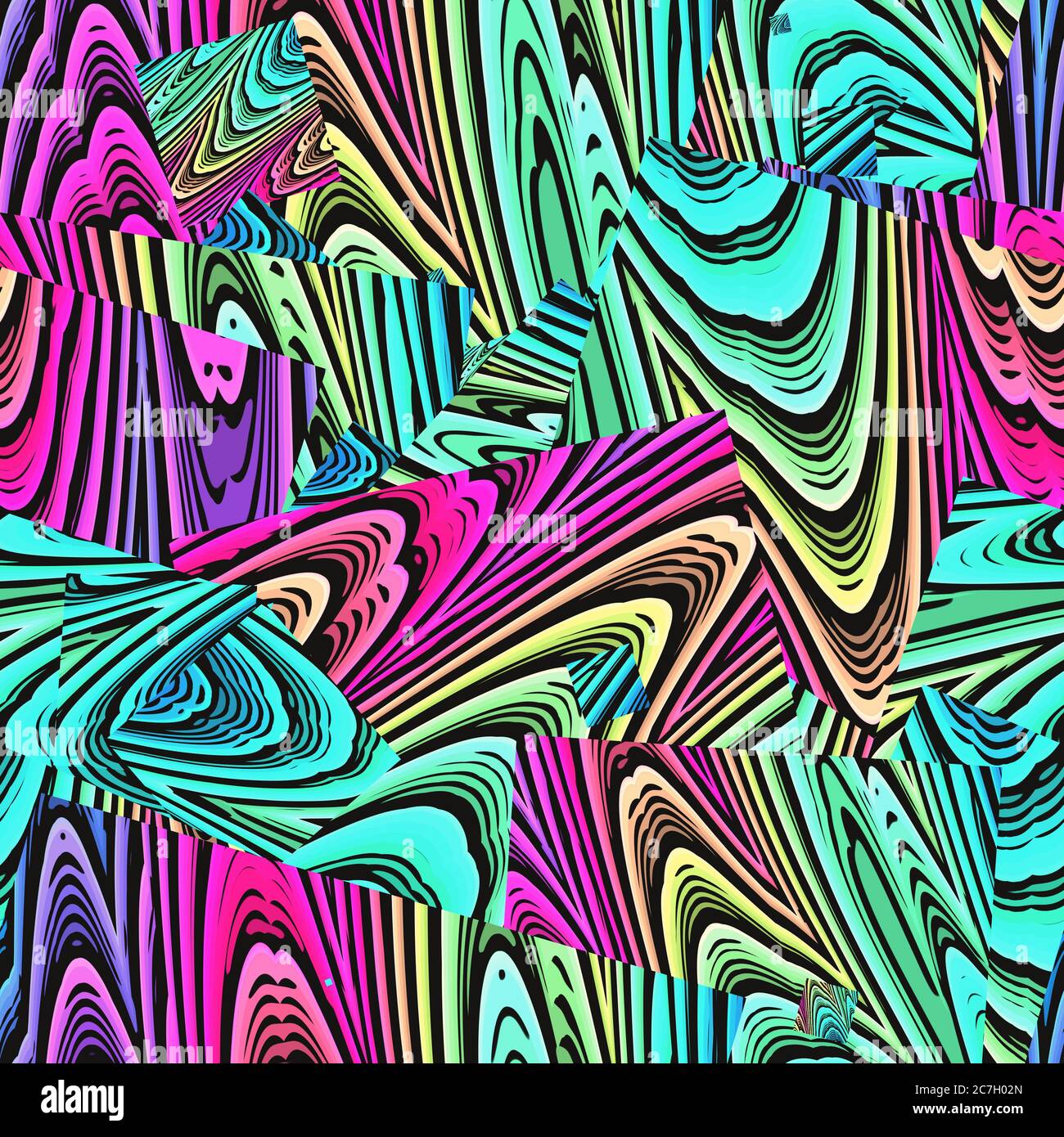 Seamless vibrant rainbow painted texture. Bold psychedelic neon ...