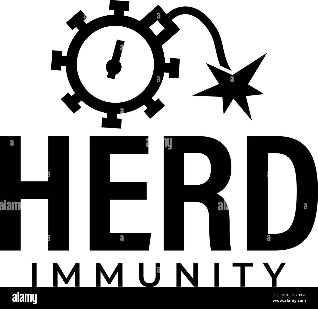 Herd immunity logo icon for New normal lifestye concept. After the ...