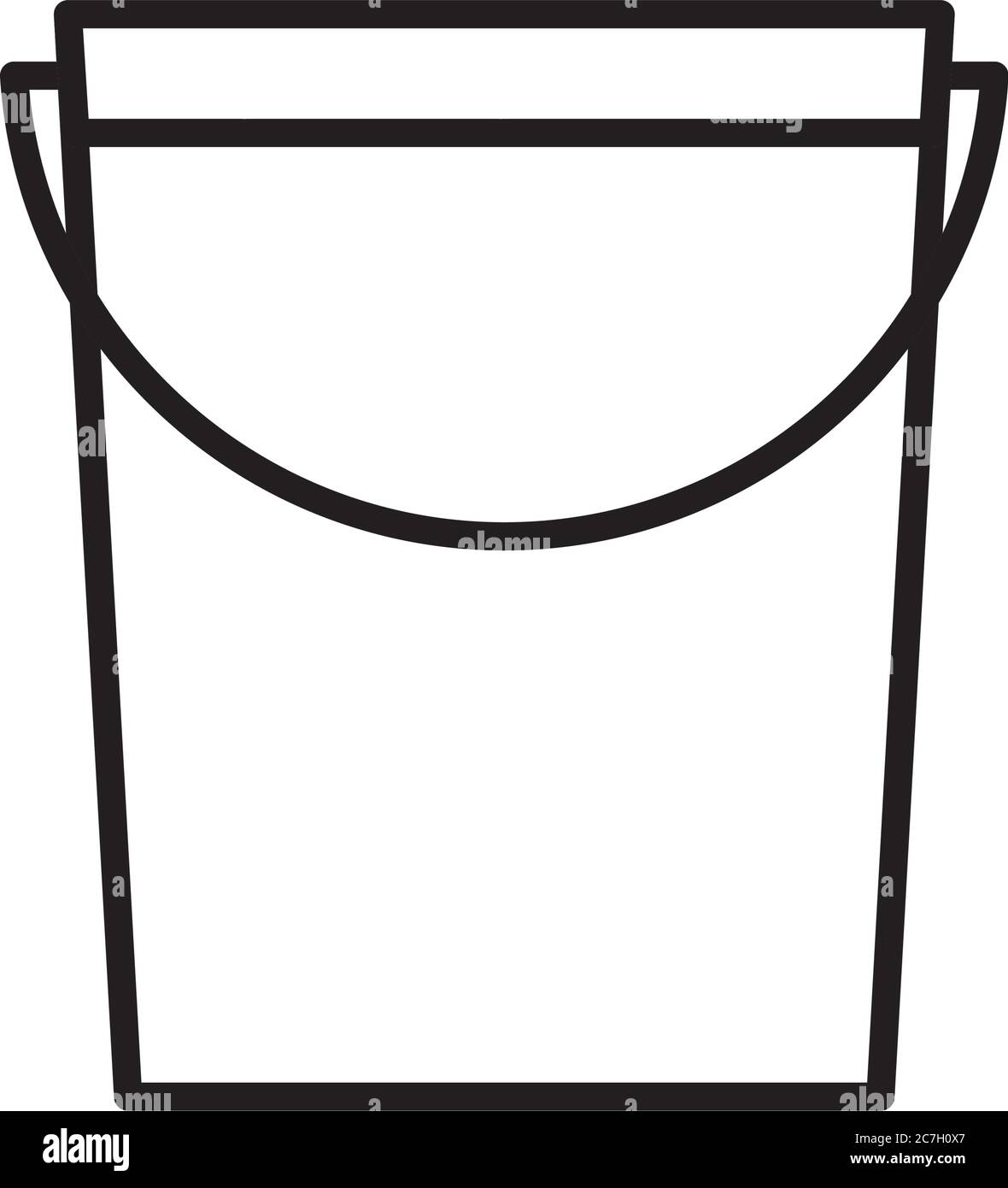 water bucket line style icon design, agronomy lifestyle agriculture ...