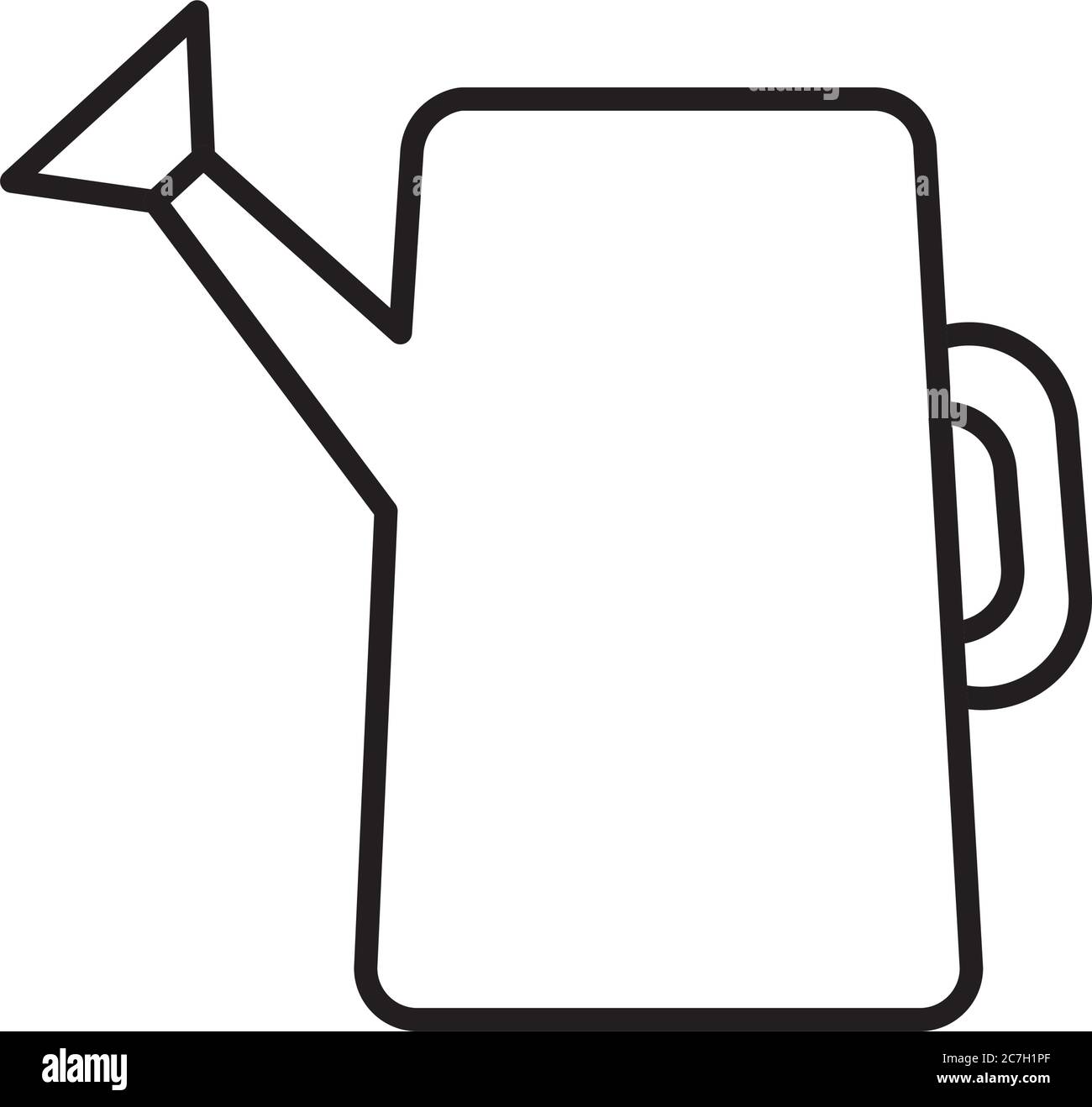 watering can line style icon design, agronomy lifestyle agriculture ...