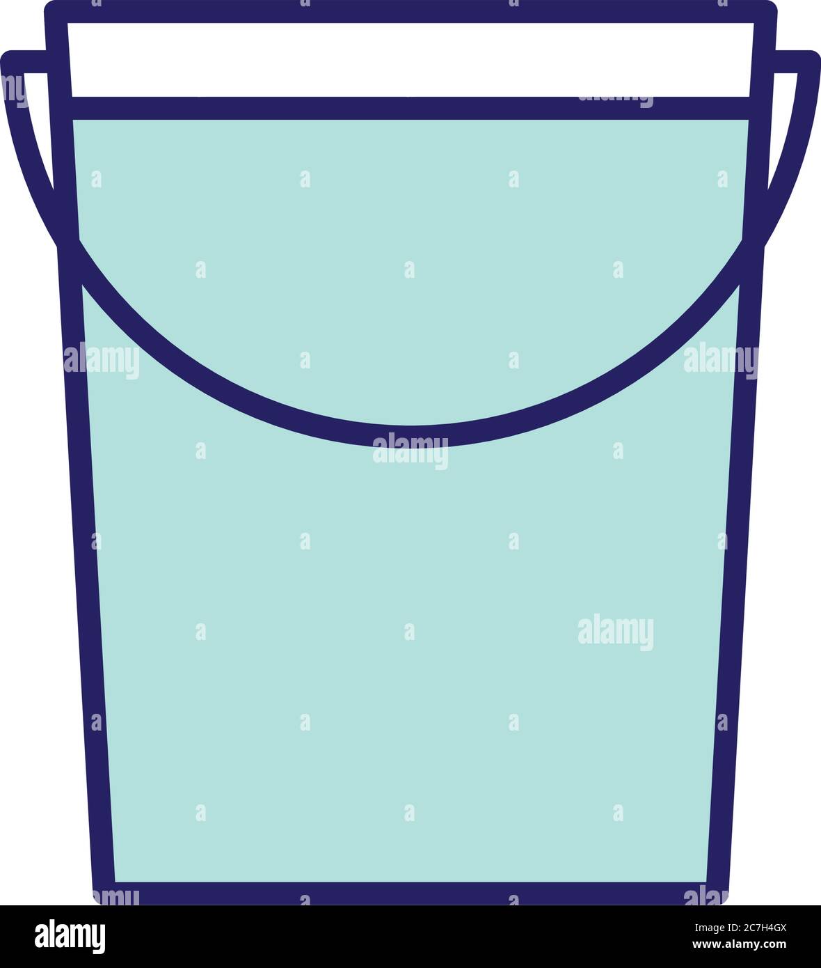 water bucket line and fill style icon design, agronomy lifestyle ...