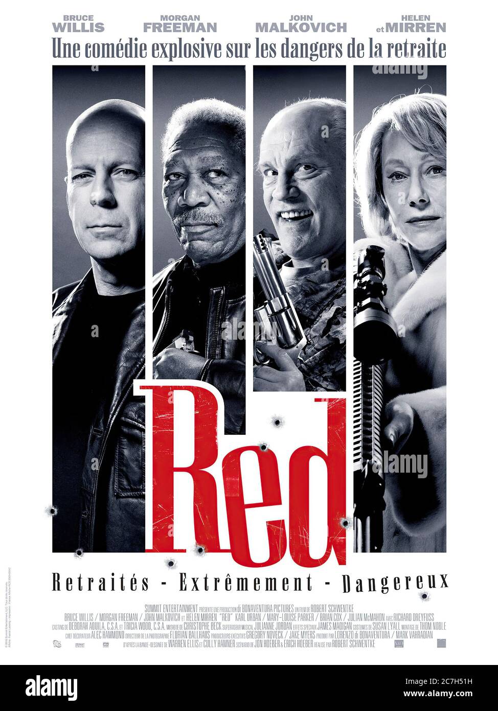 red - Movie Poster Stock Photo - Alamy