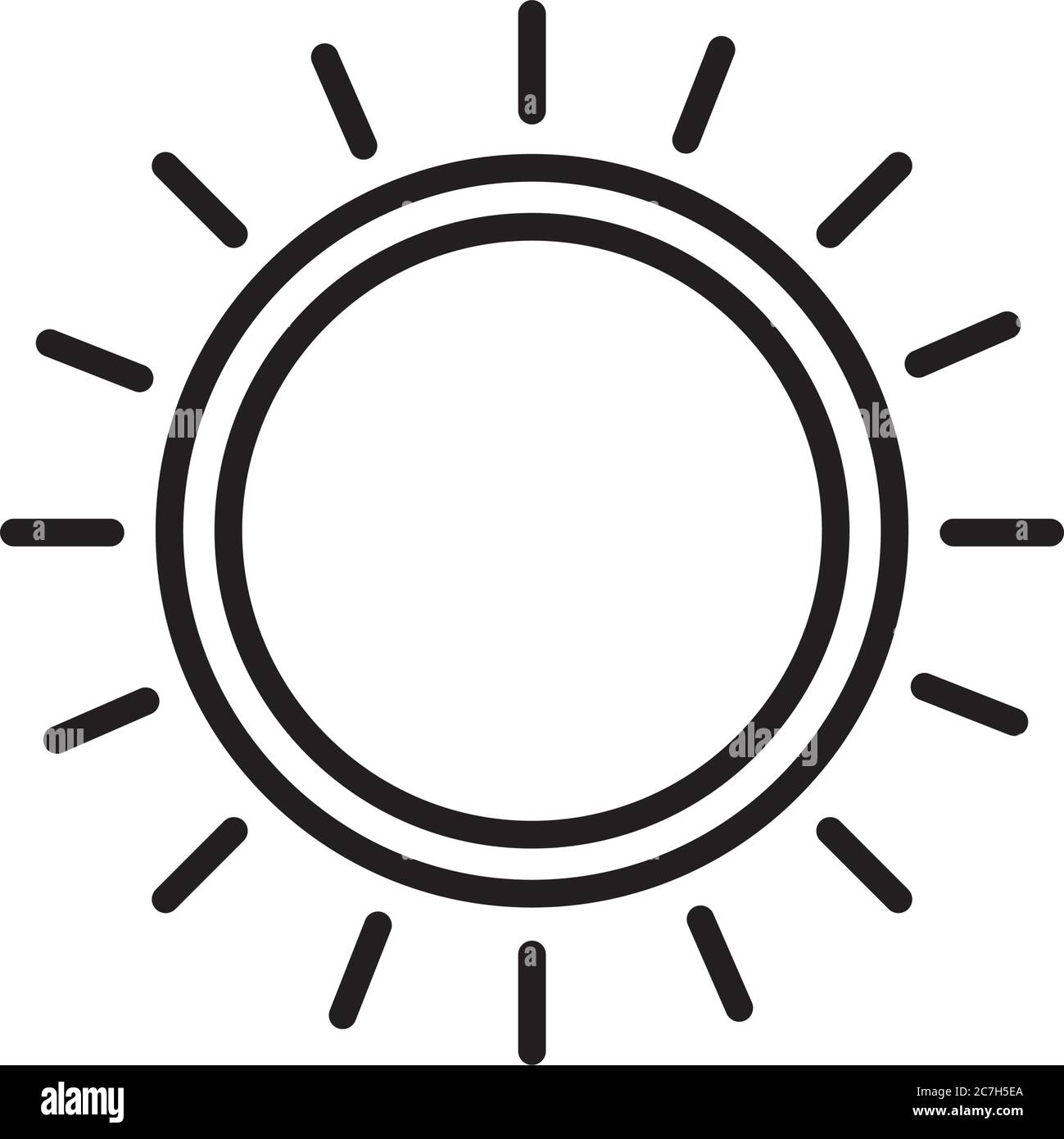 Sun line style icon design, summer nature tropical season holiday sunny ...