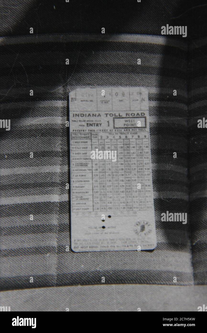 Fine 1970s vintage black and white photography of a ticket for the ...