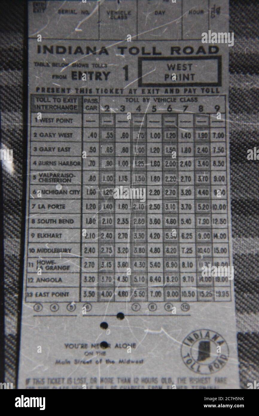 1970s indiana toll road hi-res stock photography and images - Alamy