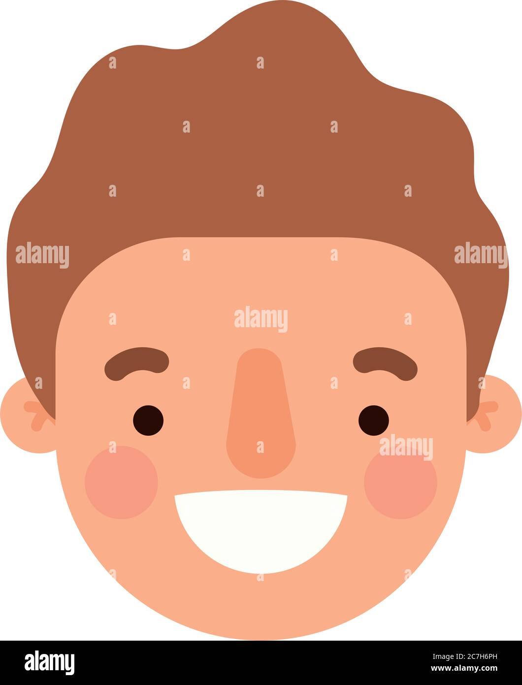 head man cartoon smiling design, Boy male person people human social ...