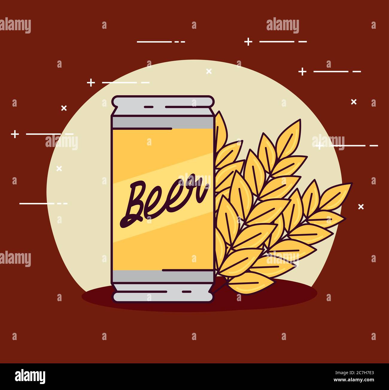 beer can with spike decoration Stock Vector Image & Art - Alamy