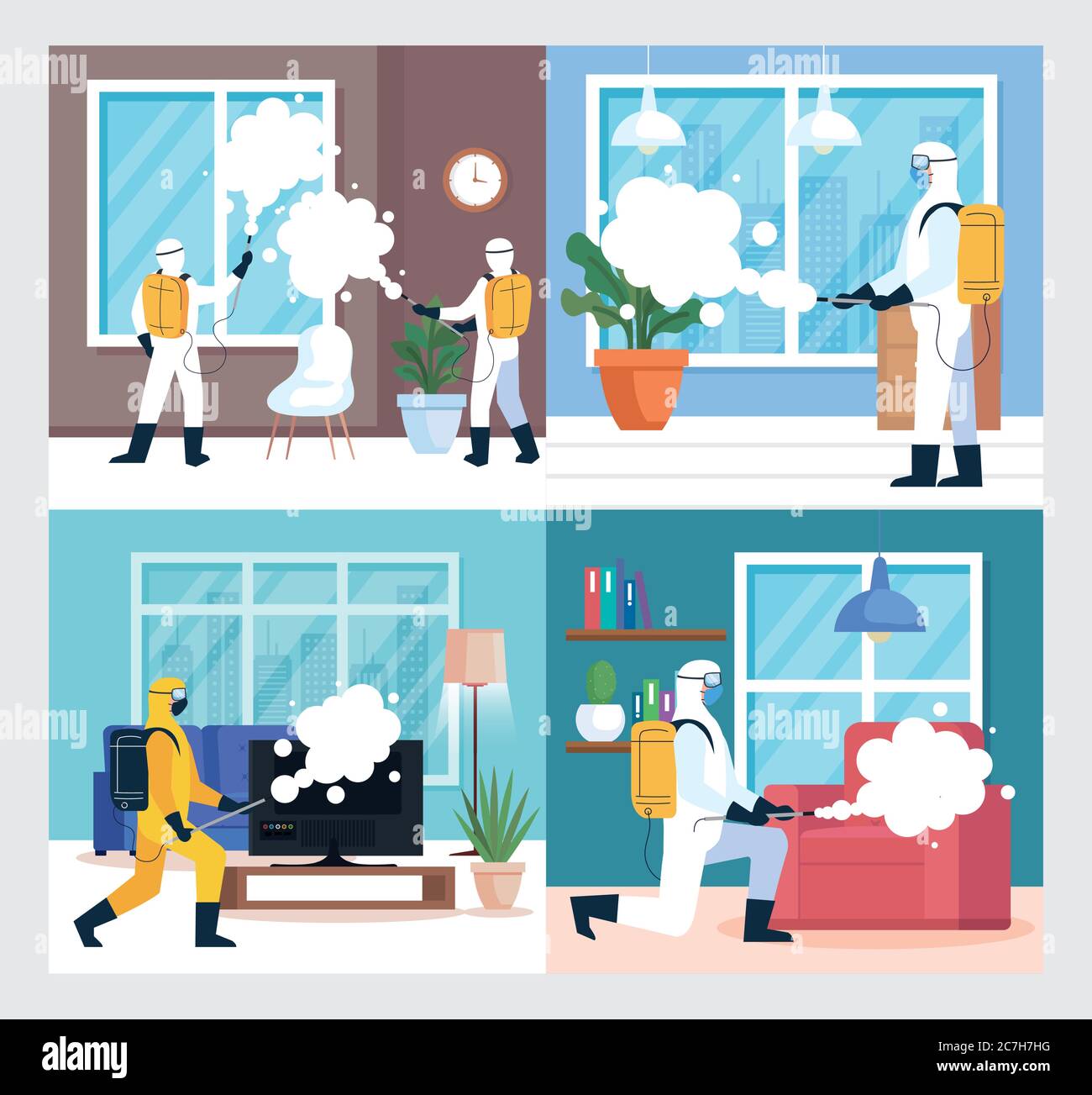 set scenes, home disinfection by commercial disinfecting service ...