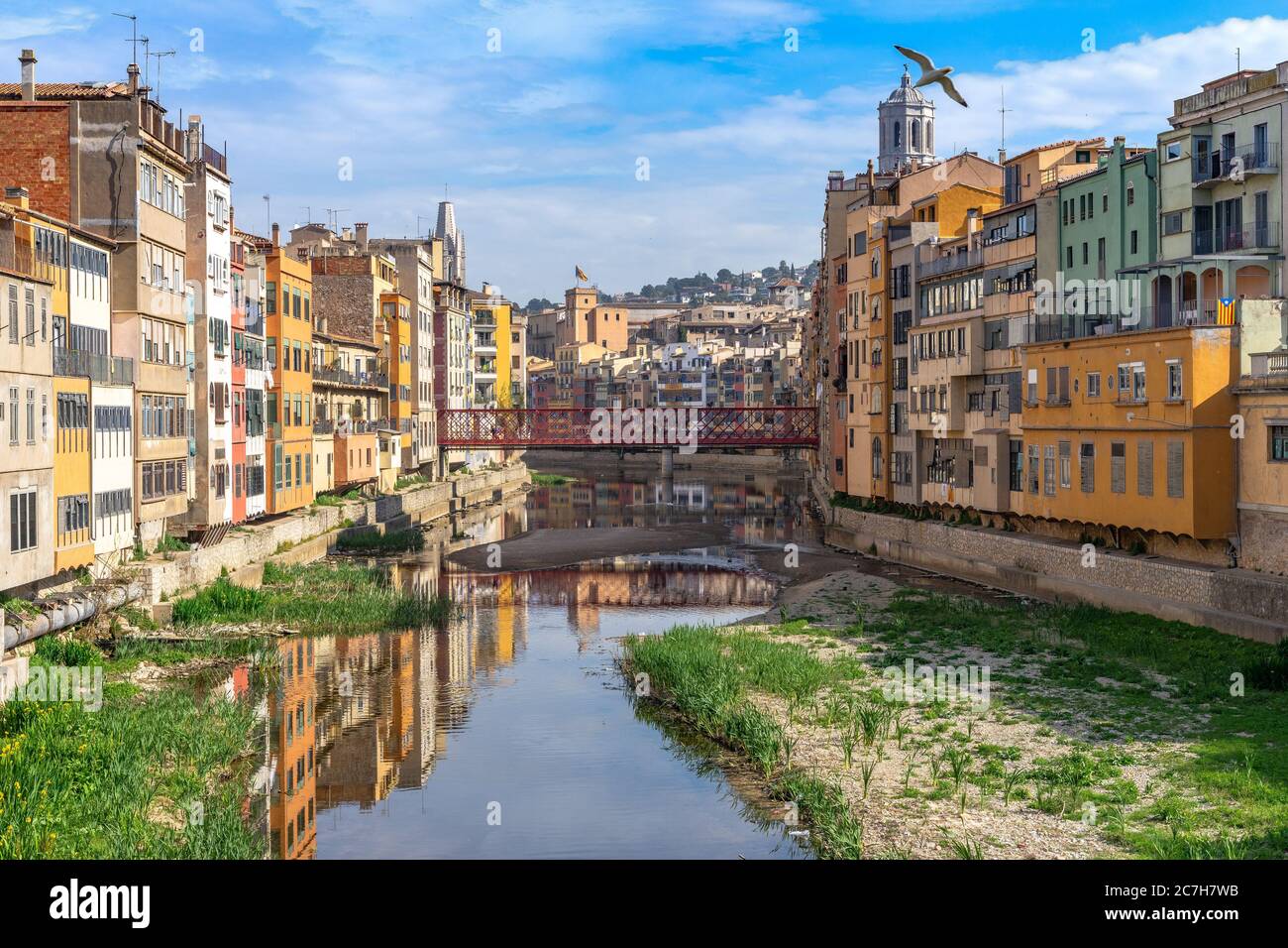 Europe, Spain, Catalonia, Girones, Girona, old town, view of the ...