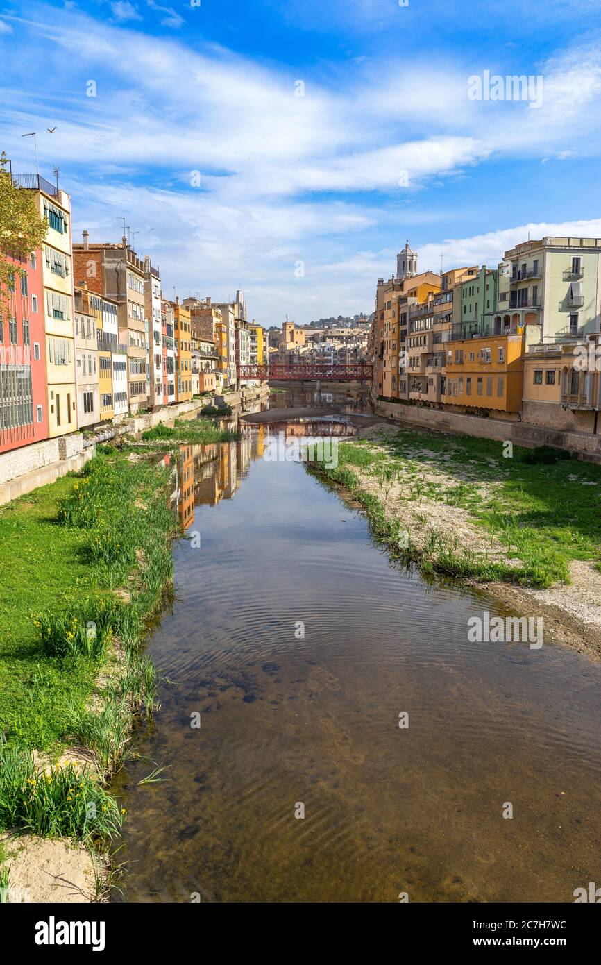 Europe, Spain, Catalonia, Girones, Girona, old town, view of the ...