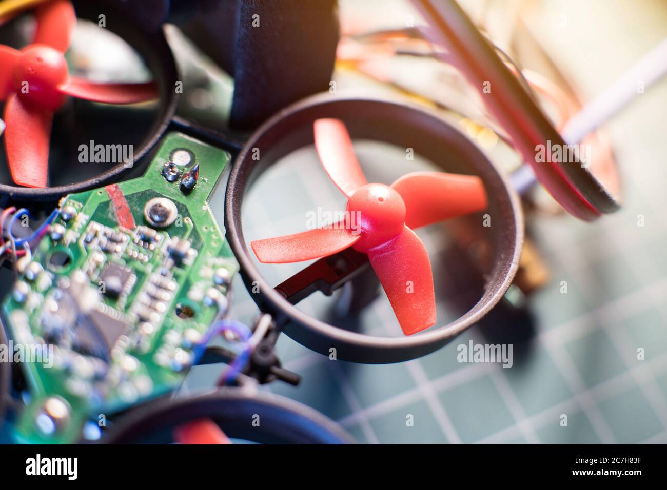 close up of various parts of micro copter Stock Photo - Alamy