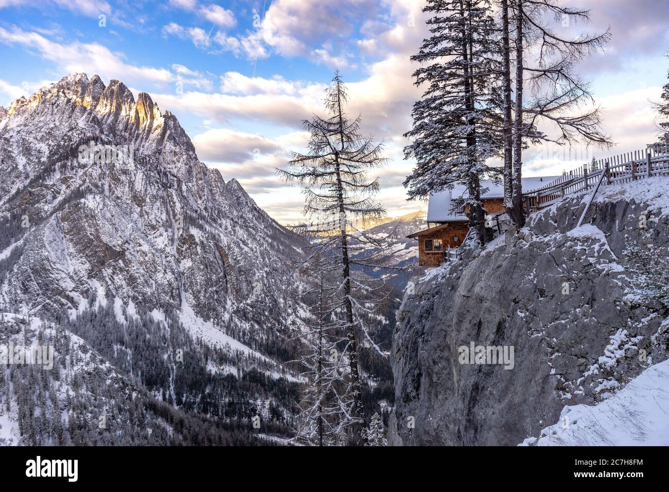Europe, Austria, Tyrol, East Tyrol, Lienz, view of the Dolomitenhütte ...