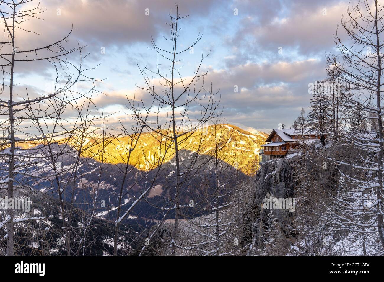 Europe, Austria, Tyrol, East Tyrol, Lienz, view of the Dolomitenhütte ...