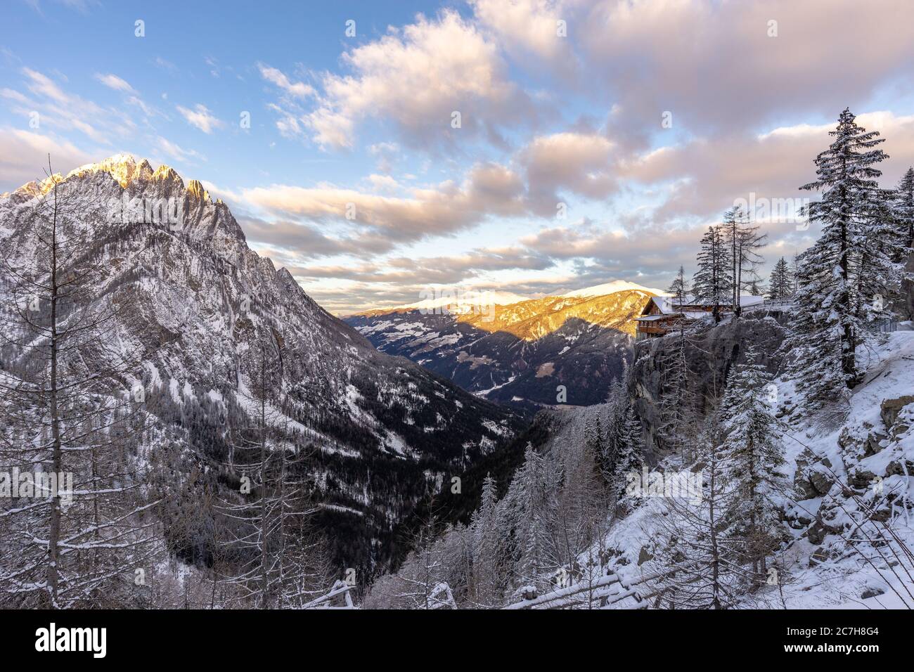 Europe, Austria, Tyrol, East Tyrol, Lienz, view of the Dolomitenhütte ...