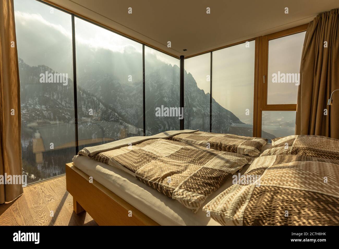 Europe, Austria, Tyrol, East Tyrol, Lienz, rooms on the Dolomitenhütte ...