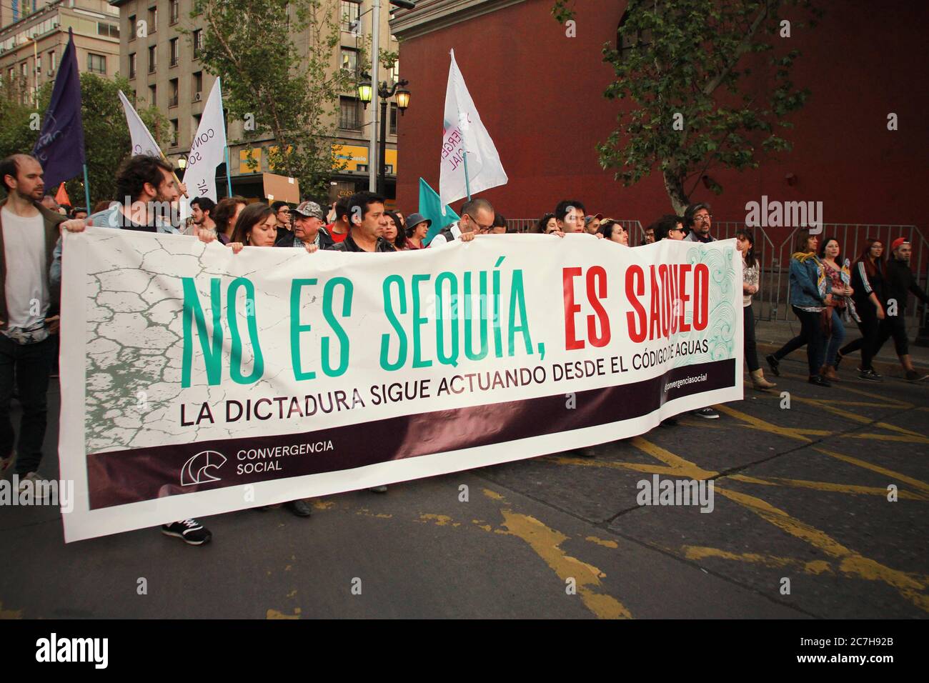 SANTIAGO, CHILE - Sep 27, 2019: In Santiago Chile Global strike for ...