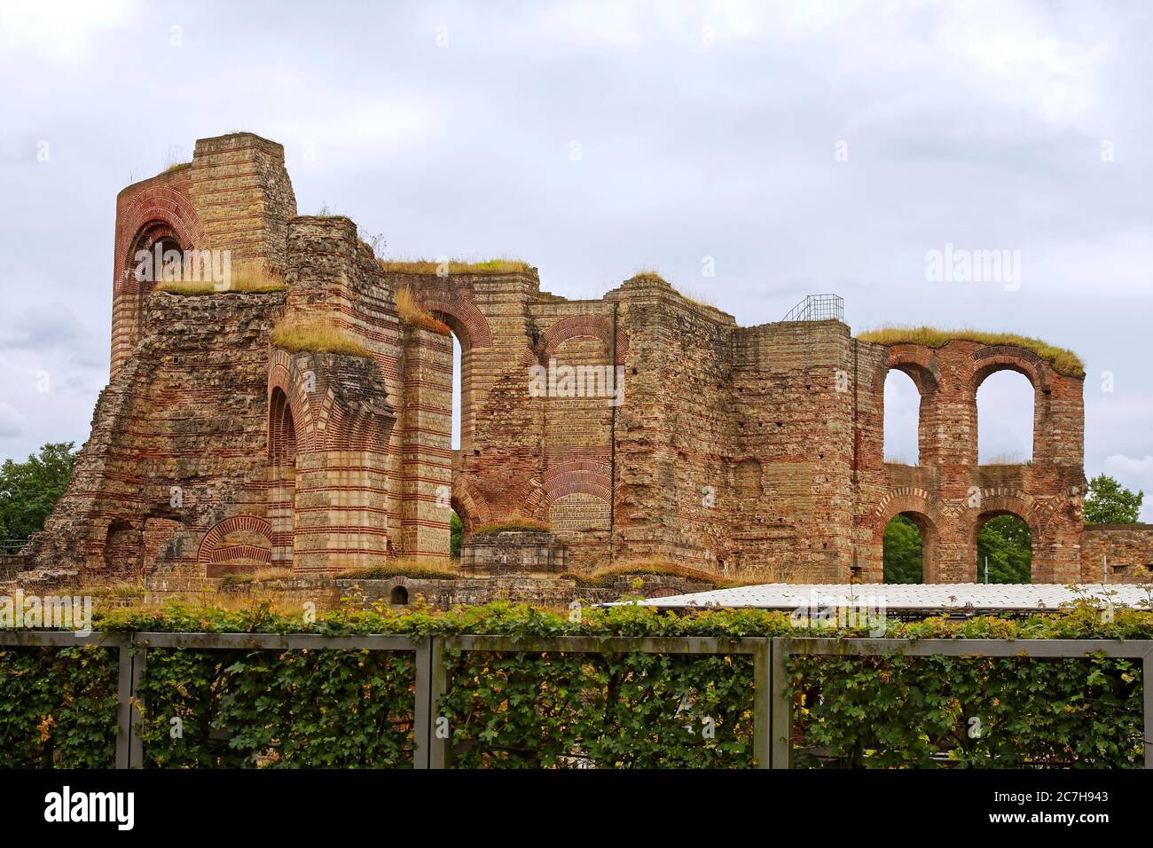 Imperial Roman Baths, ruins, Kaiserthermen, distinctive brick among ...