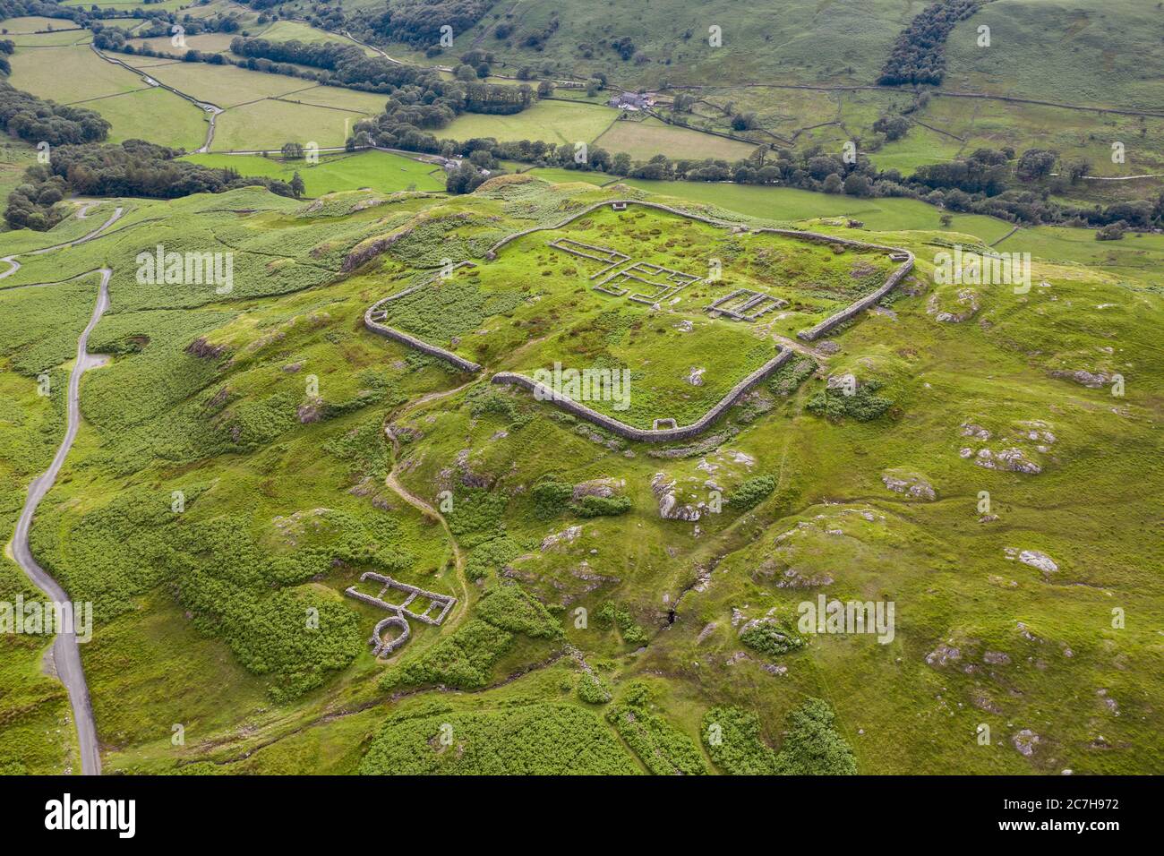 Hardknott Roman Fort is an archeological site, the remains of the Roman ...