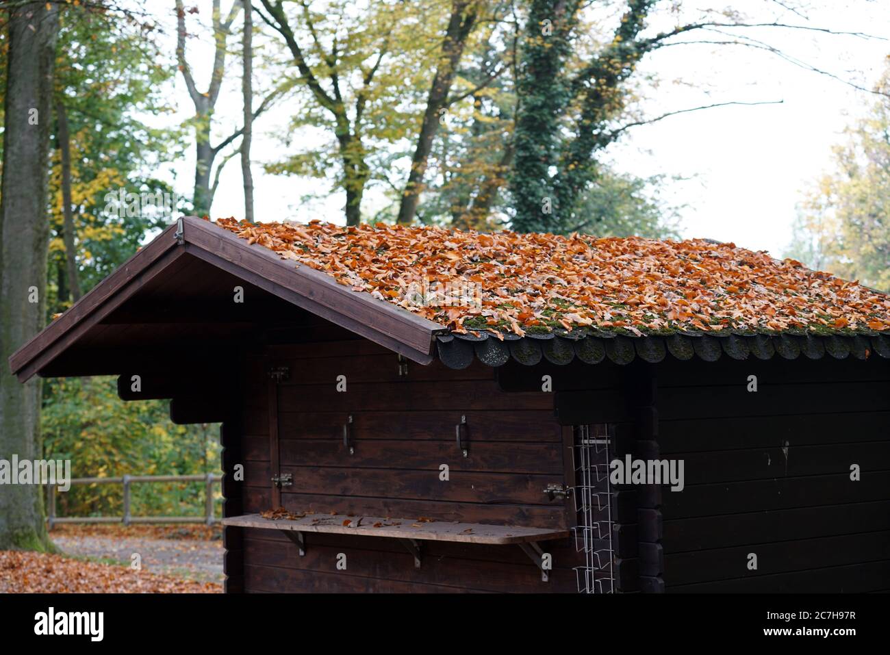 A wooden hut from a hunter and woodworker in the forest Stock Photo - Alamy