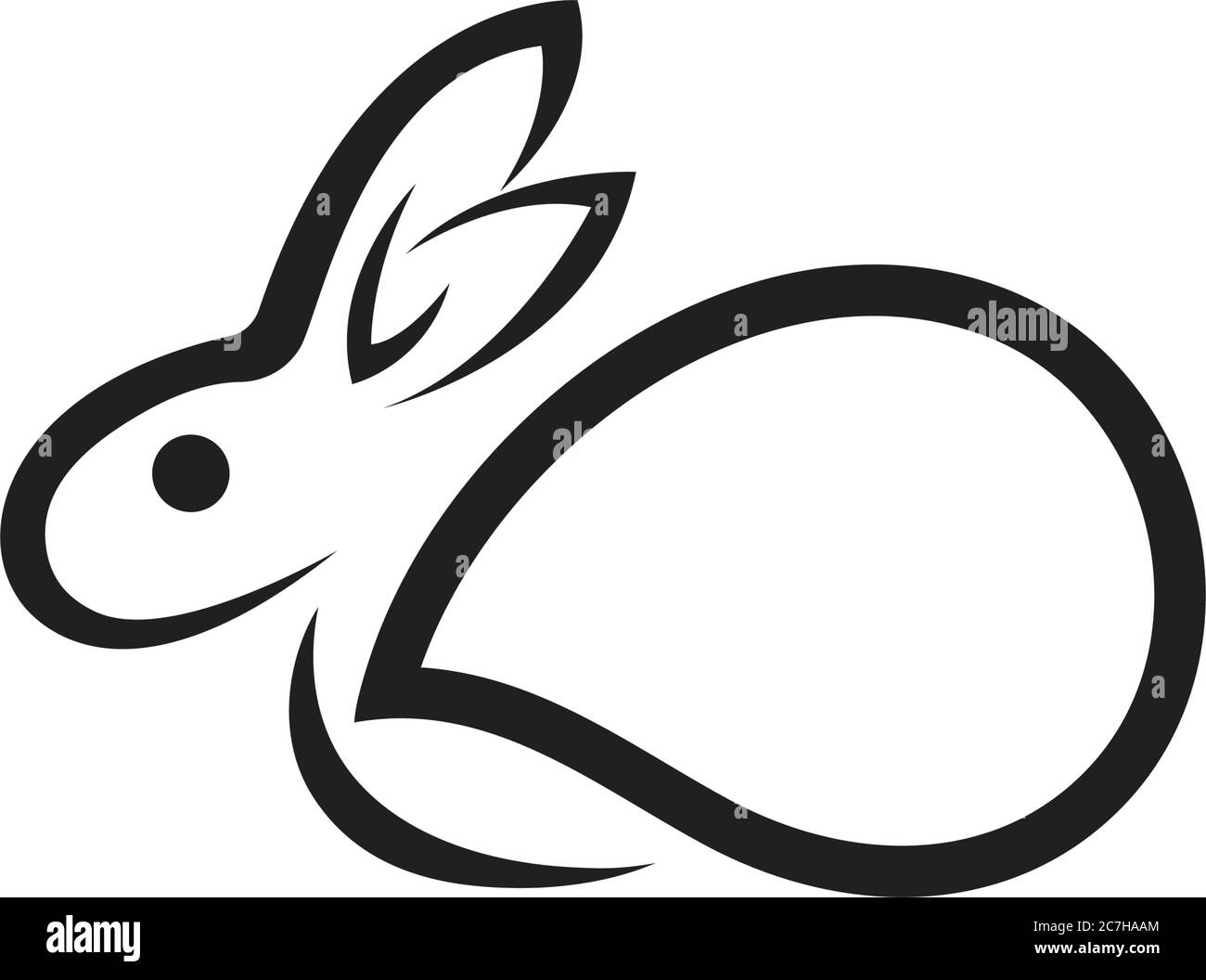 rabbit logo vector icon template illustration Stock Vector Image & Art ...
