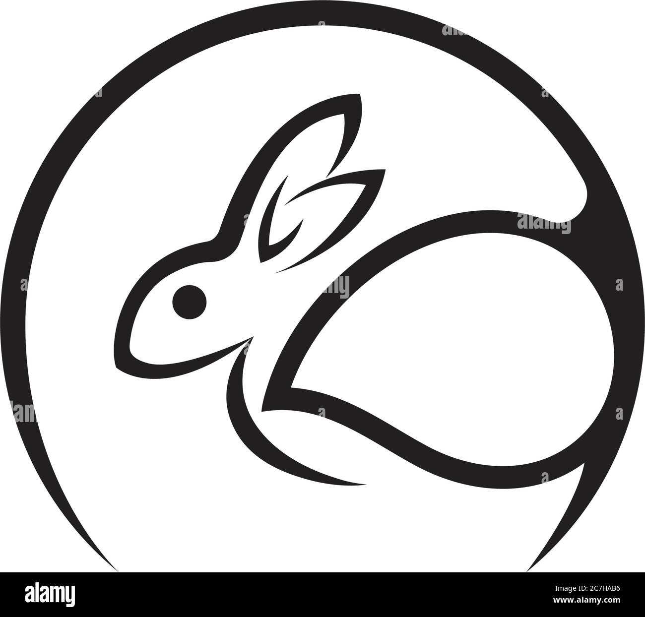 rabbit logo vector icon template illustration Stock Vector Image & Art ...