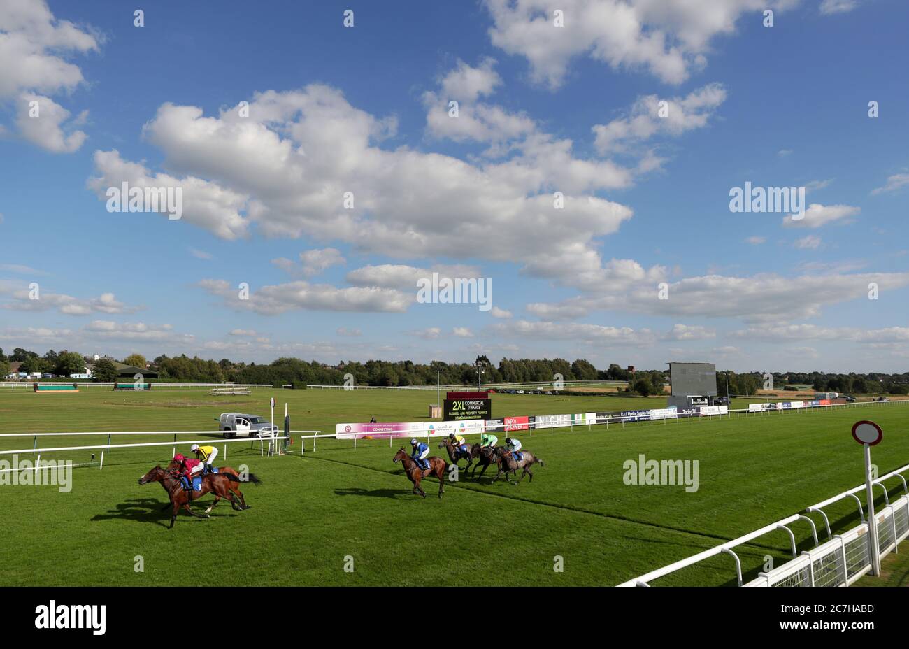 King Ragner ridden by David Egan (front left) wins The Persimmon Homes ...
